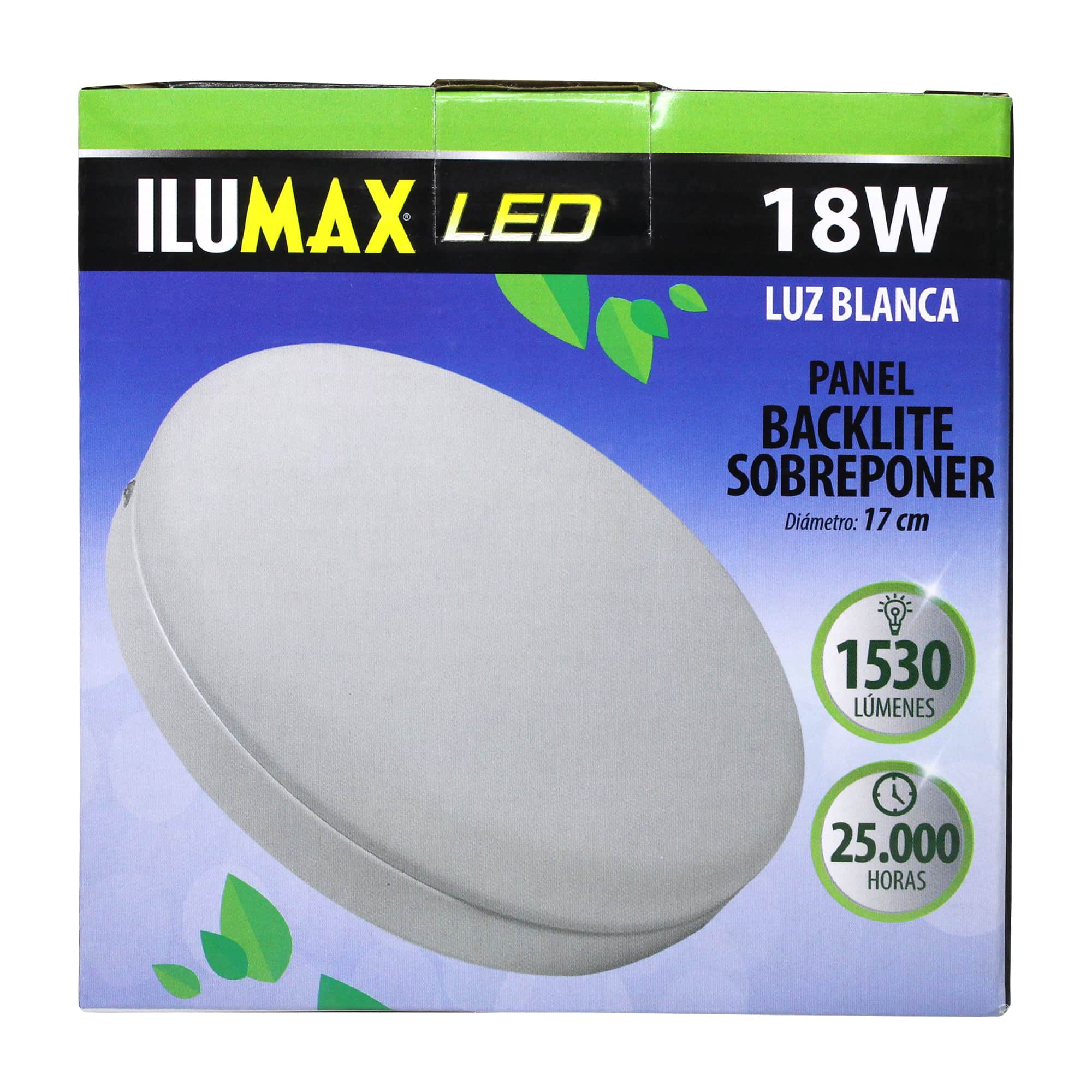 Panel Backlite LED 18W Sobreponer Redondo - ILUMAX