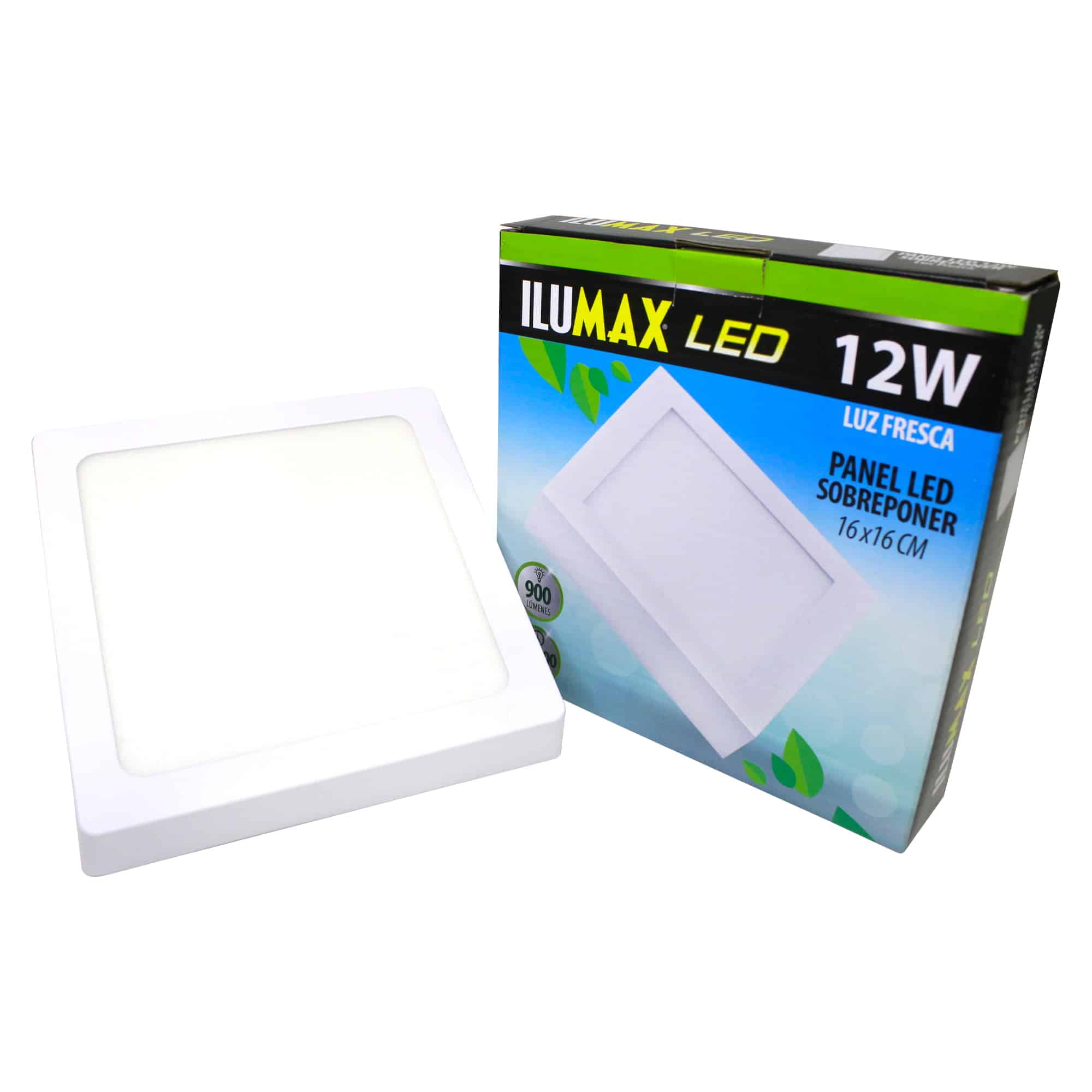 Panel LED 12W Sobreponer Cuadrado Luz Fresca 16cm - ILUMAX
