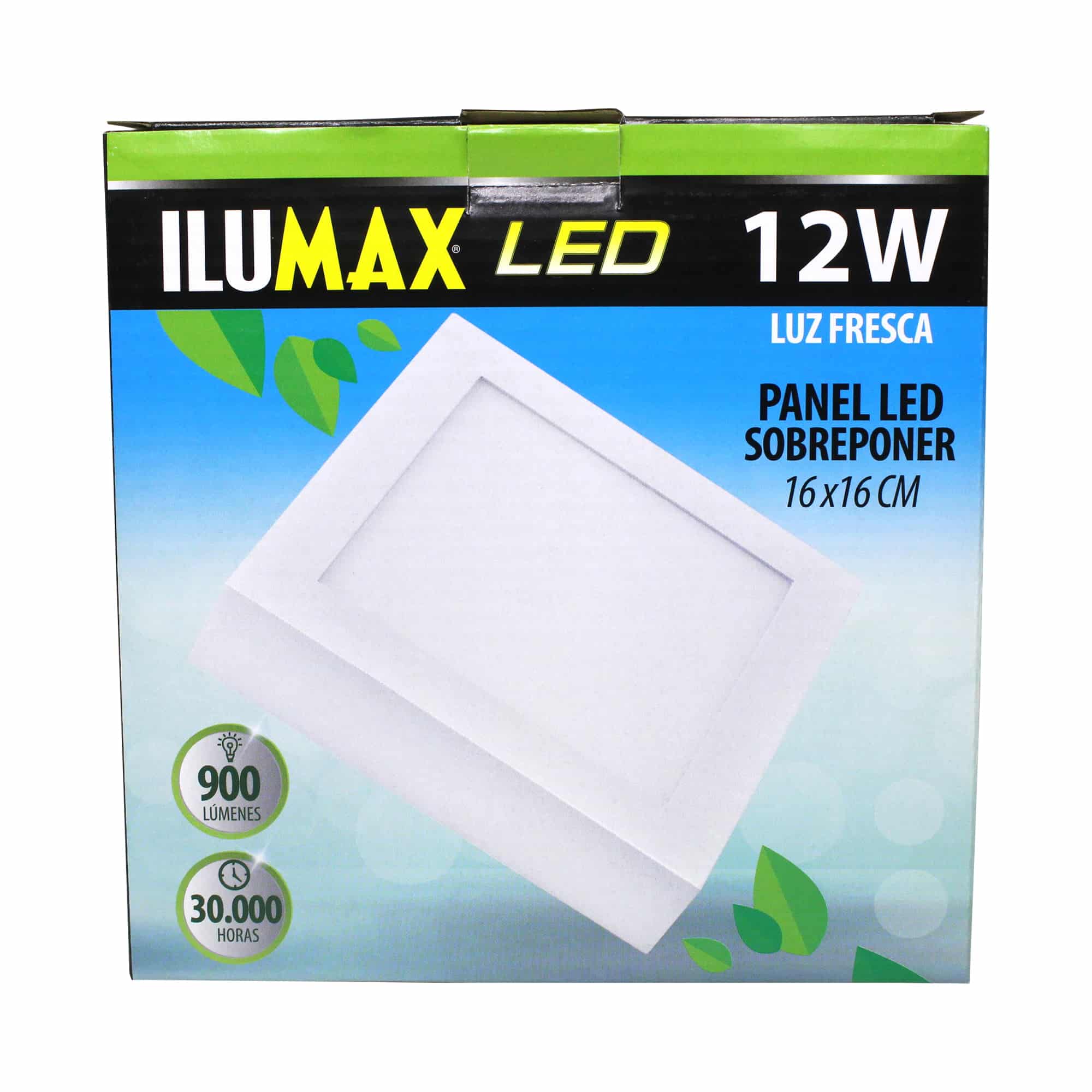 Panel LED 12W Sobreponer Cuadrado Luz Fresca 16cm - ILUMAX