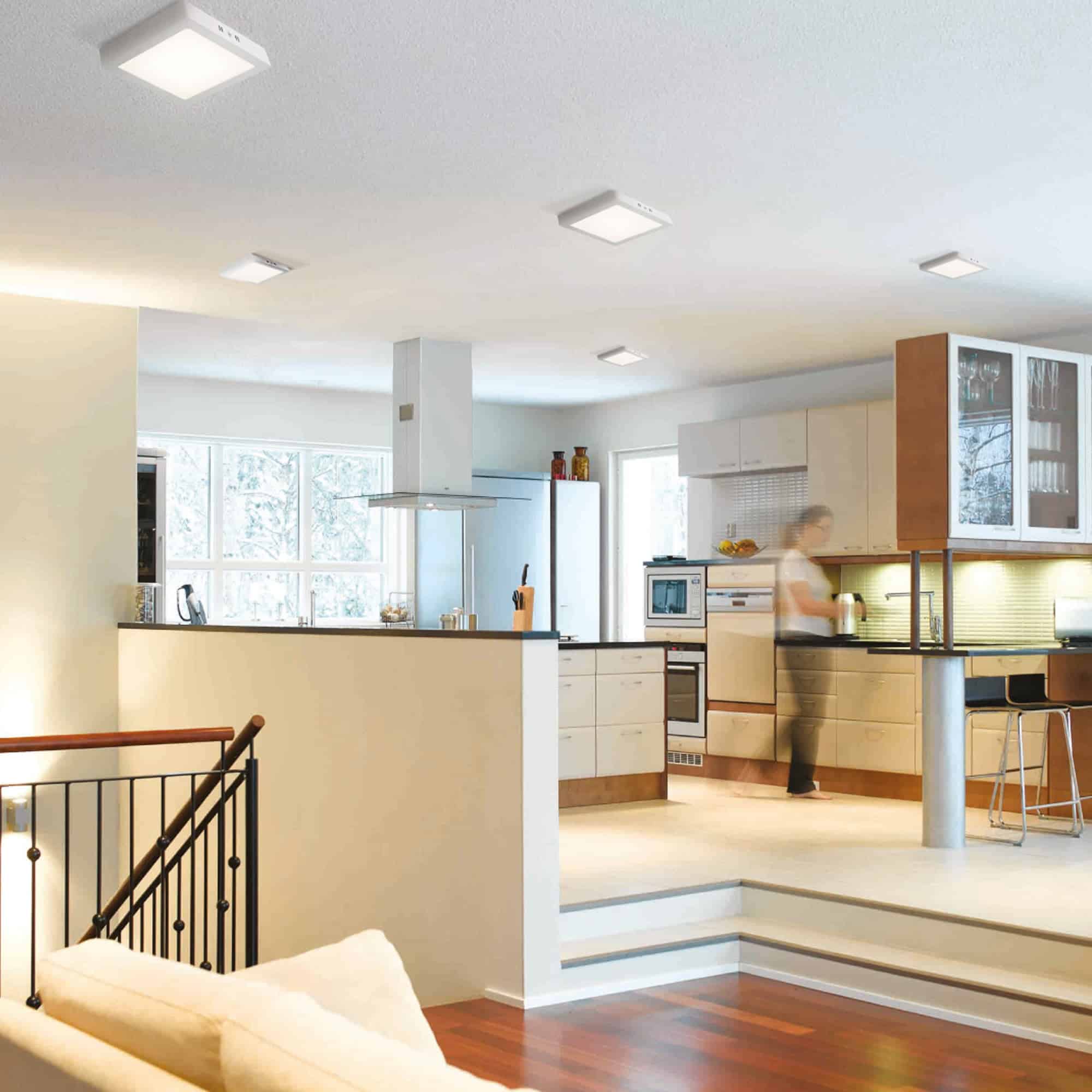 Panel LED 18W Sobreponer Cuadrado Luz Blanca 21cm - ILUMAX