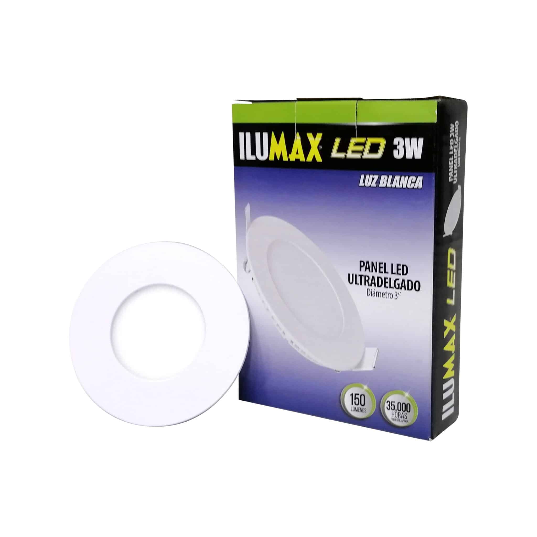 Panel LED 3W Redondo Luz Blanca 3" - ILUMAX