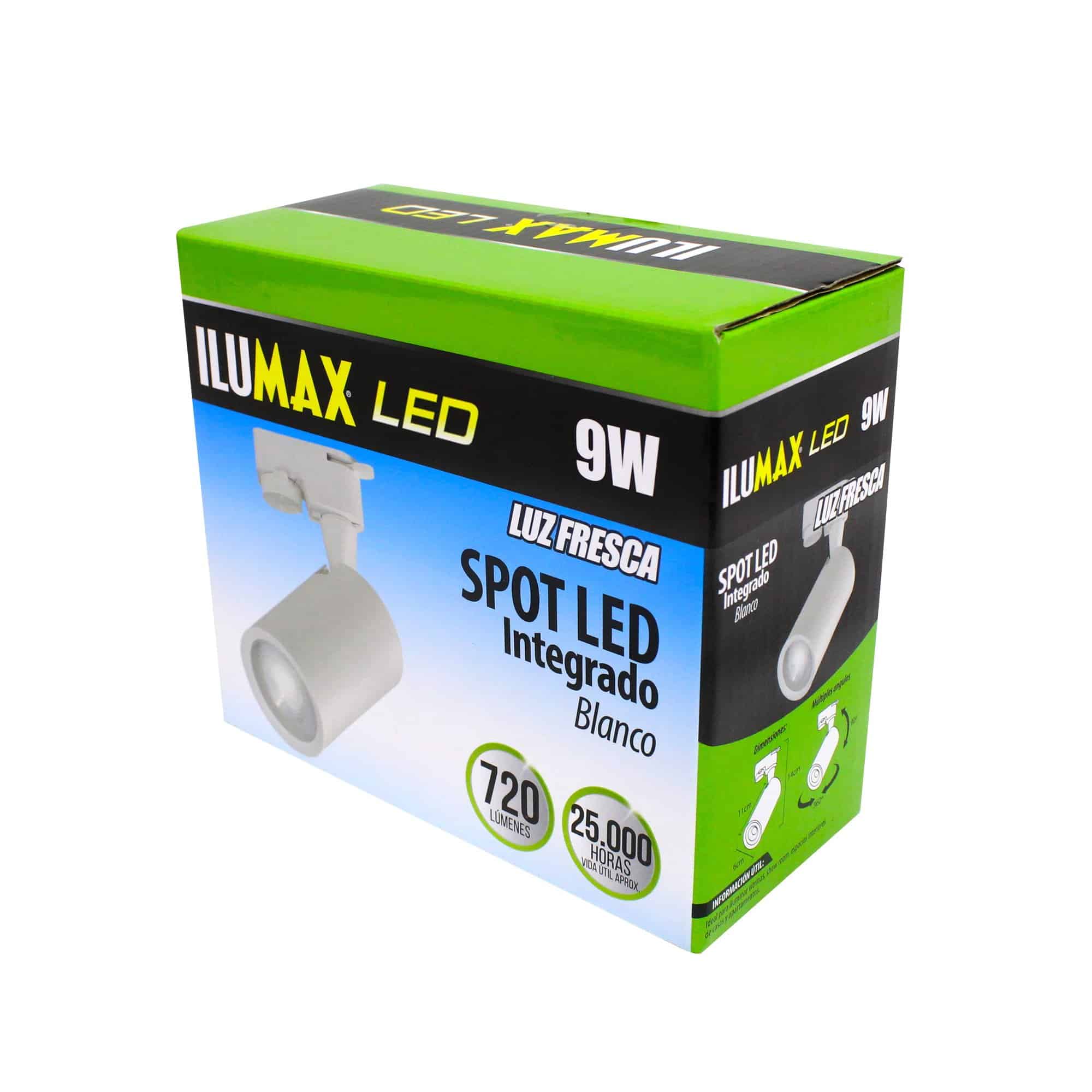 Spot LED 9W Integrado Blanco Luz Fresca - ILUMAX