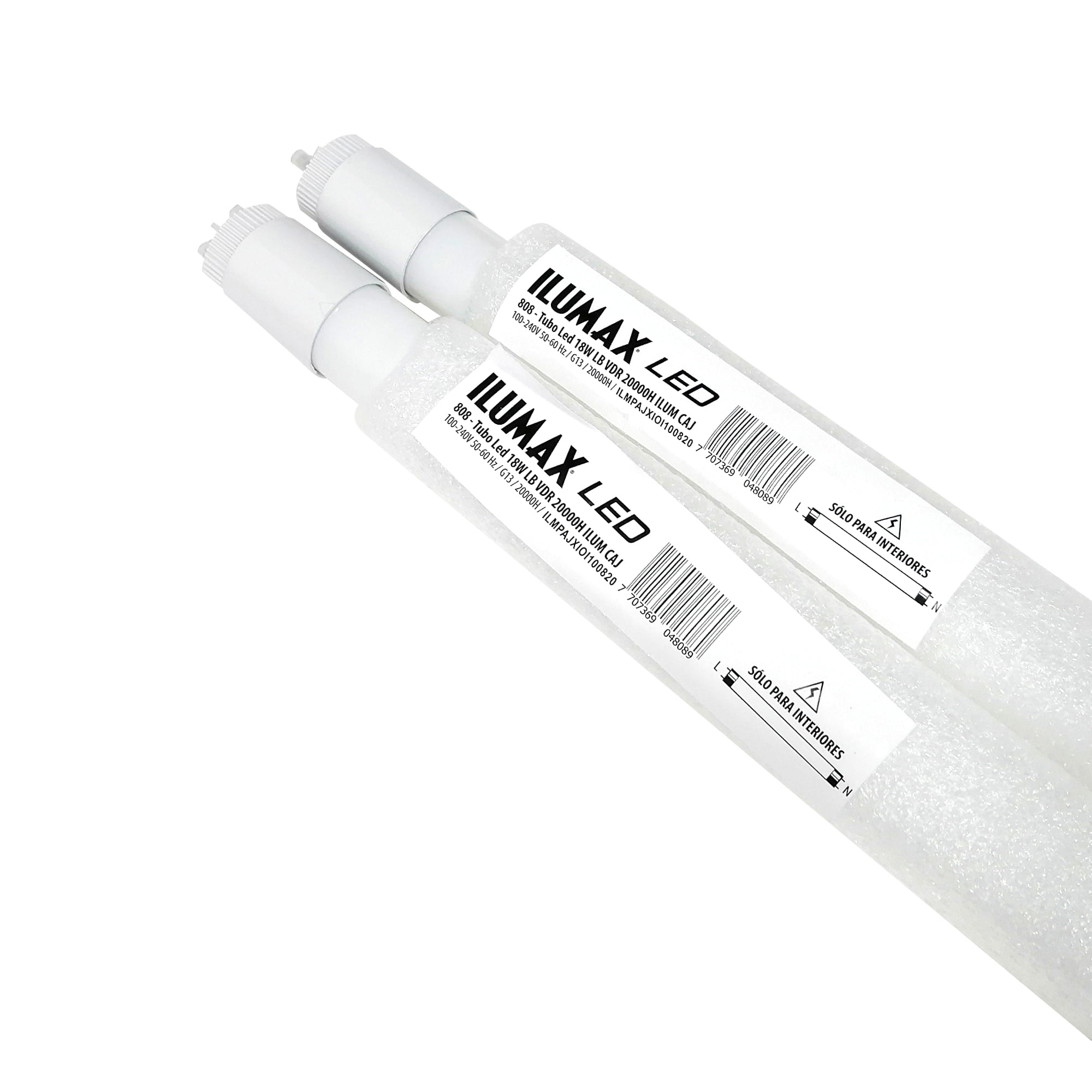 Tubo LED 18W Vidrio Luz Blanca - ILUMAX