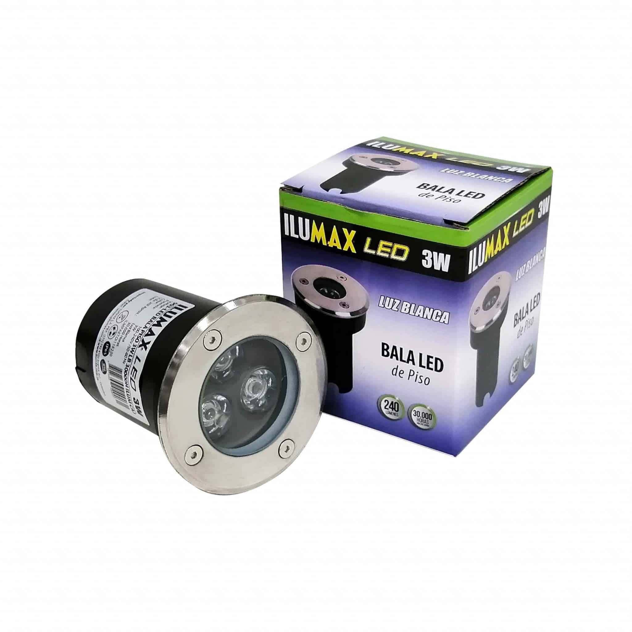Bala De Piso LED 3W Luz Blanca - ILUMAX