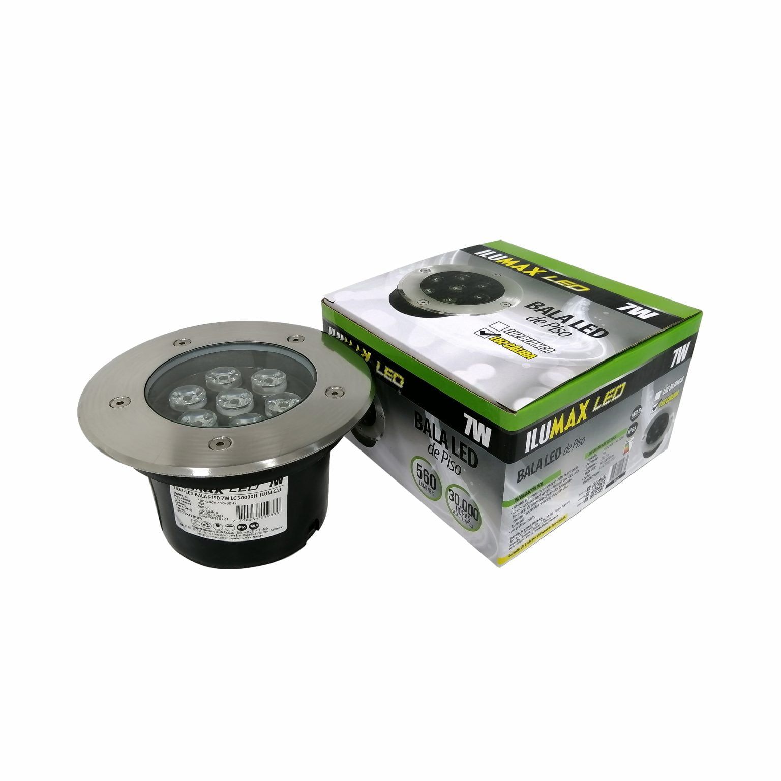Bala De Piso LED 7W Luz Cálida - ILUMAX