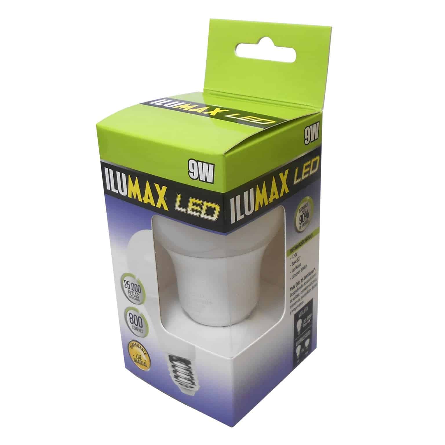 Bombillo LED 9W Dimerizable Luz Blanca E27 - ILUMAX
