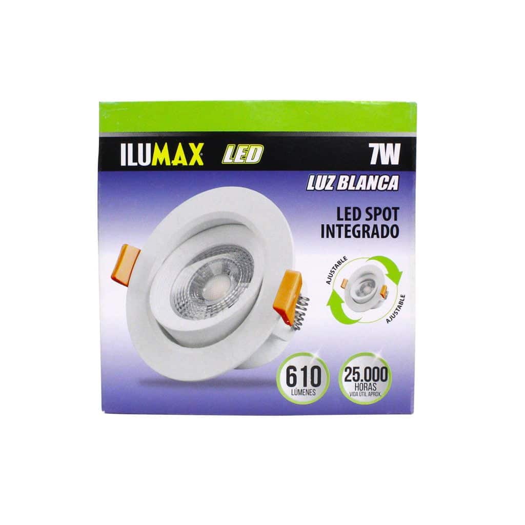 Bala Integrada LED 7W Escualizable Luz Blanca - ILUMAX