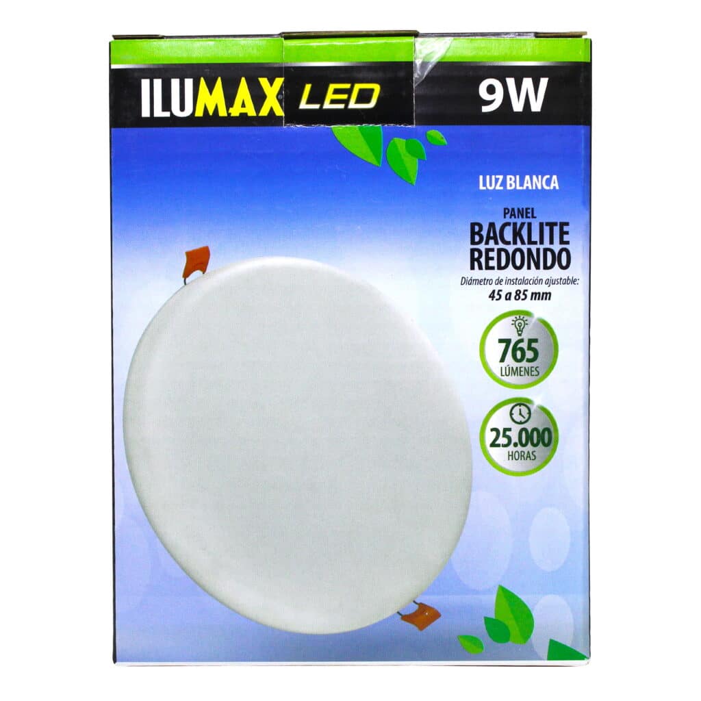 Panel Backlite LED 9W Redondo Luz Blanca - ILUMAX